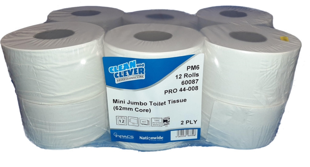 Katrin 2504 Mini Jumbo TRoll 2 ply White case 12 (was pm6) - James ...